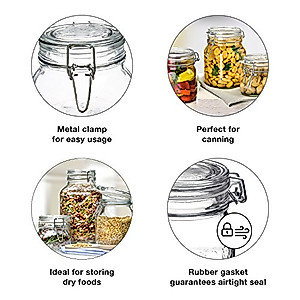 Bormioli Rocco Fido Canning Jar, Set of 3, 3 piece set, Clear