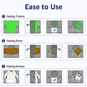 BoxLegend Shirt Folding Board V2-plus T Shirt Folder Durable Plastic Easy and Fast Folding Board for Adult and Kids Grey