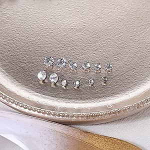 14G 4-20Pcs Surgical Steel Dermal Piercing Jewelry Cubic Zircon Micro Dermal Anchor Tops Titanium Base Dermal Piercing