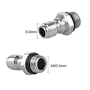 XINHUIPART Garden Plumbing Adapter High Pressure Water Gun Connector 1/4 Quick Connector M14 * 1.5 Pure Copper High Pressure Nozzle