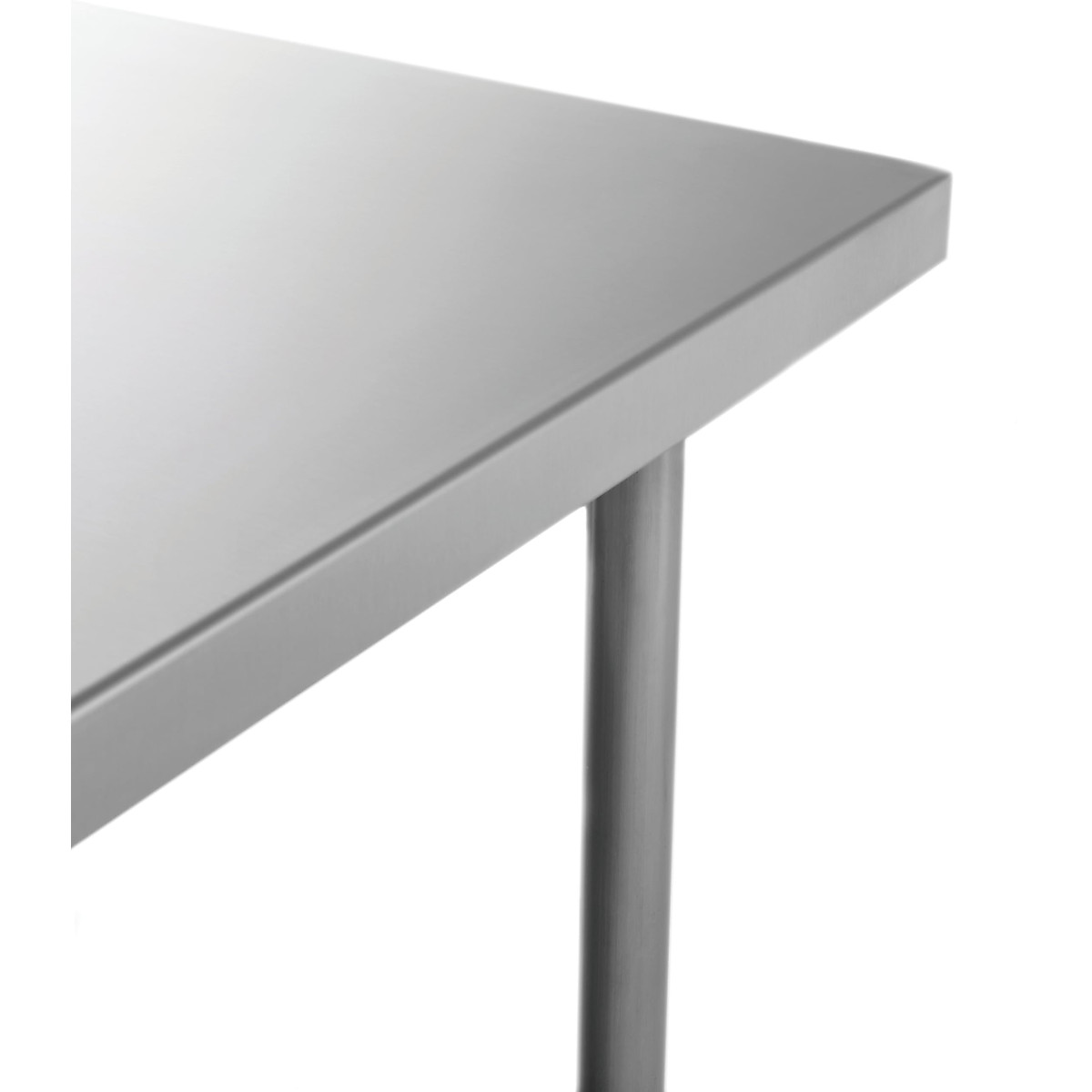 Kratos Commercial Worktable, All-Stainless Steel Kitchen Prep Table with Undershelf and Backsplash, 48"Dx30"W, NSF, 16ga/304SS (28W-314)