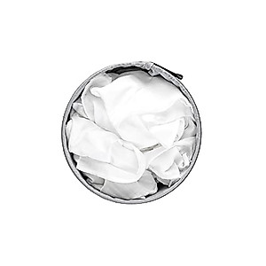 BrBrabantia - Laundry Hamper - with Plastic Lid - Ventilation Holes - Corrosion Resistant Materials - Hygienic - Discrete - Laundry Basket - Bathroom - with Small Hole - White - 35L