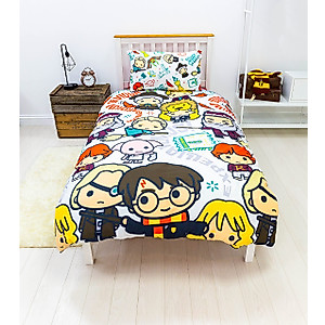 Harry Potter Duvet Cover Scene Design | Reversible 2 Sided Bedding Duvet Cover, Official Merchandise Pillow Case (Single