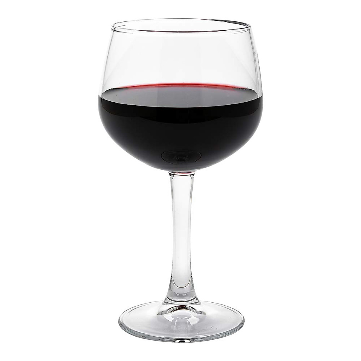 Restaurantware Cascata 13 Ounce Balloon Red Wine Glasses Set Of 6 Tempered Red Wine Glasses - Chip-Resistant Fine-Blown Glass Wine Balloon Glasses Dishwasher-Safe Stemware For Red or White Wines