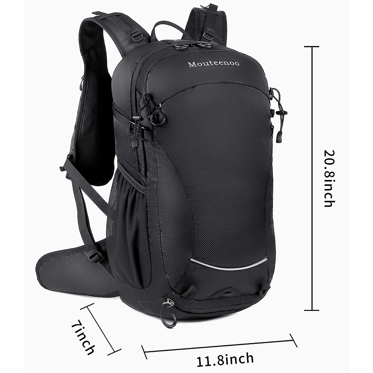 Mouteenoo Mountain Biking Backpack for MTB, Cycling and Bike Commuter Backpack for Men and Women (Black)