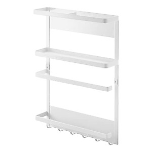 YAMAZAKI home 2560 Kitchen Rack-Magnetic Storage Holder & Organizer, One Size, White