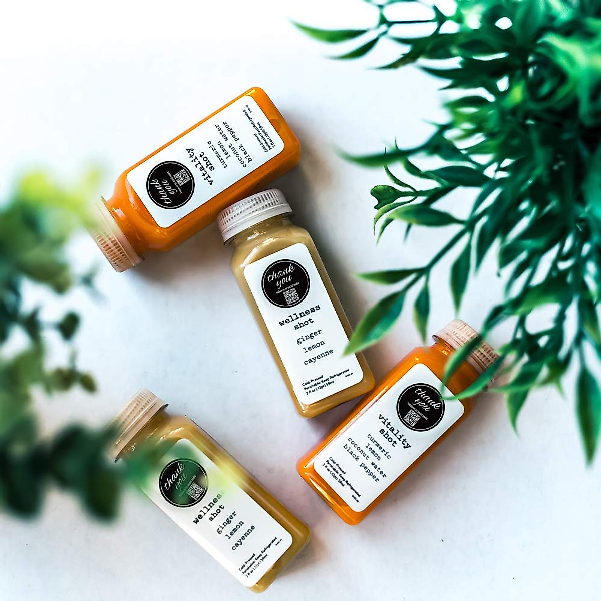 DISONTAG 1.5",1000 pcs Thank You QR Stickers Roll,for Small Business,Guide Customers to Social Media,White