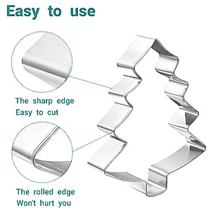 JOB JOL Cookie Cutters 10 PCS, Christmas Cookie Cutter Set, 3'' to 3.5''