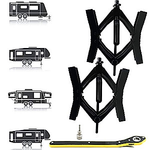 Liphontcta RER Wheel tire Chock, 2 Sets, for RV Safety, levering System, Heavy Duty Garden Sculpture Outdoor Decoration