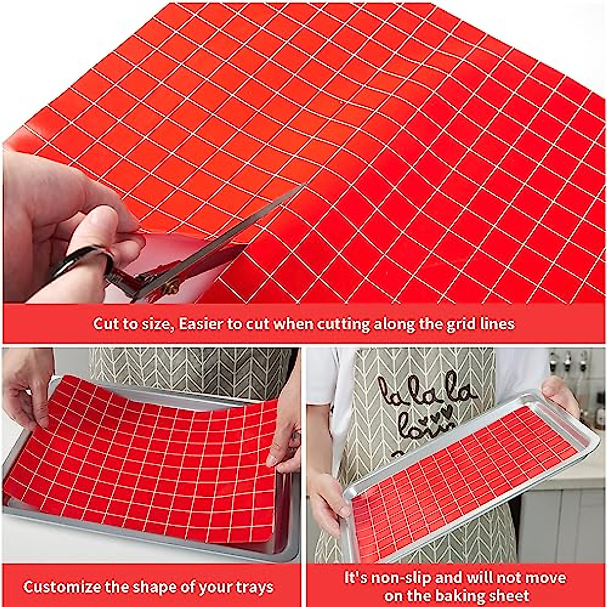 Silicone Baking Mat Roll 16IN*5FT Free Cutting and Microwave Steamer Cooker