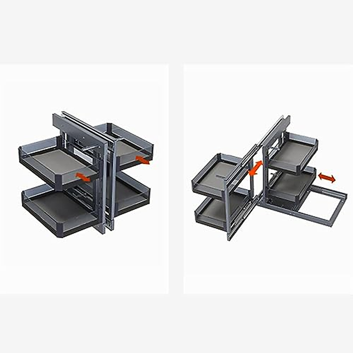 AHDFY Kitchen Aid Dish Rack, Dish Drying Rack, Swivel Full Pull Out Dish Rack, Turntable Lazy Susan Organizers for Handed Open Blind Corner Cabinet Organizer,900CABINTE