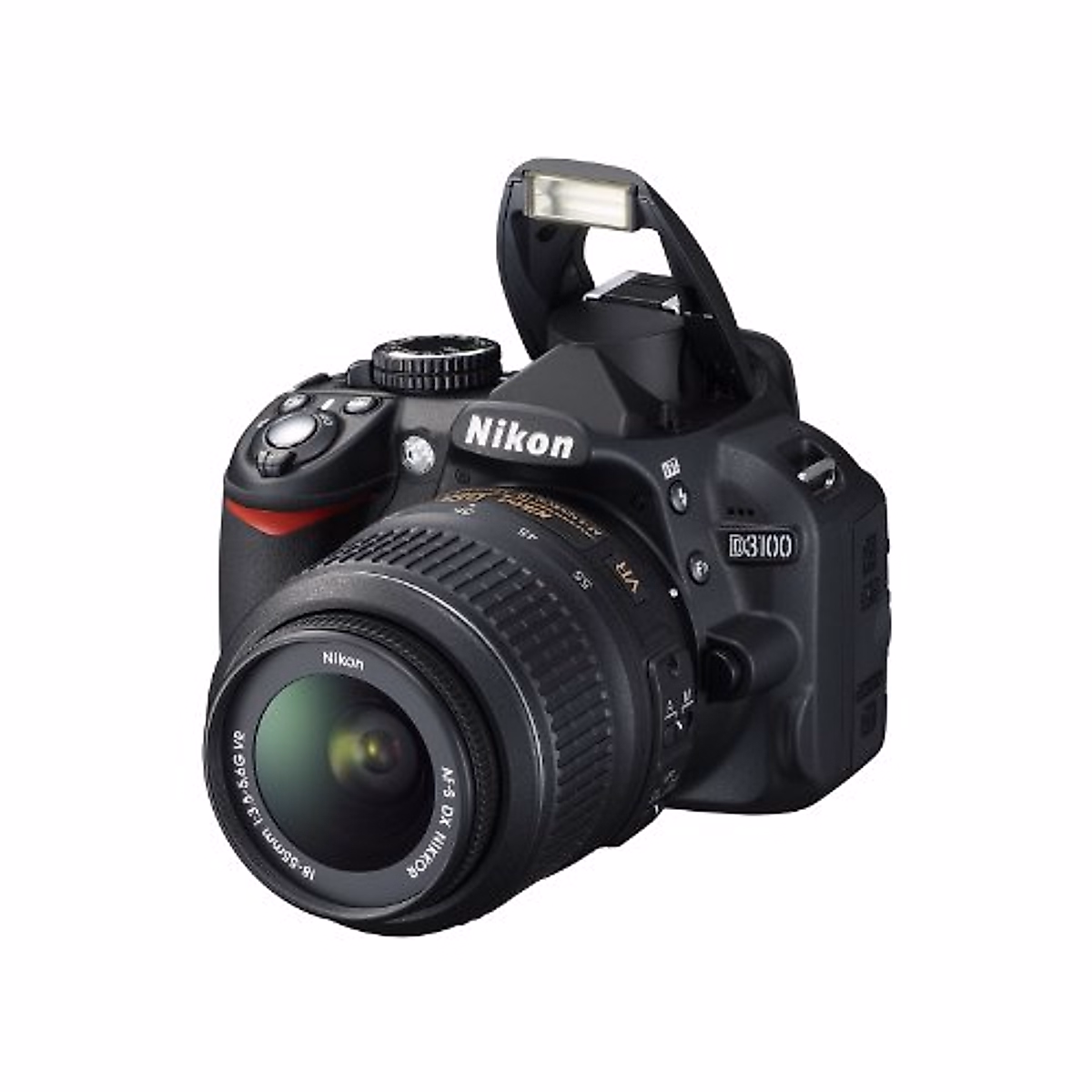 Nikon D3100 14.2MP DSLR Camera with AF-S DX 18-55mm f/3.5-5.6 VR Zoom Lens - (Black) (Discontinued) (Renewed)