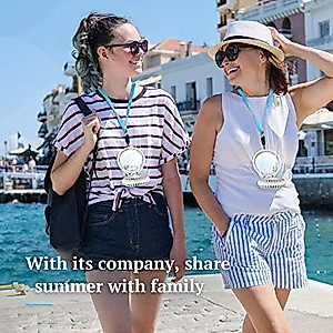 Trafikin Portable Mini Fan， Handheld Fan Personal USB Table Desk Fan with Makeup Mirror