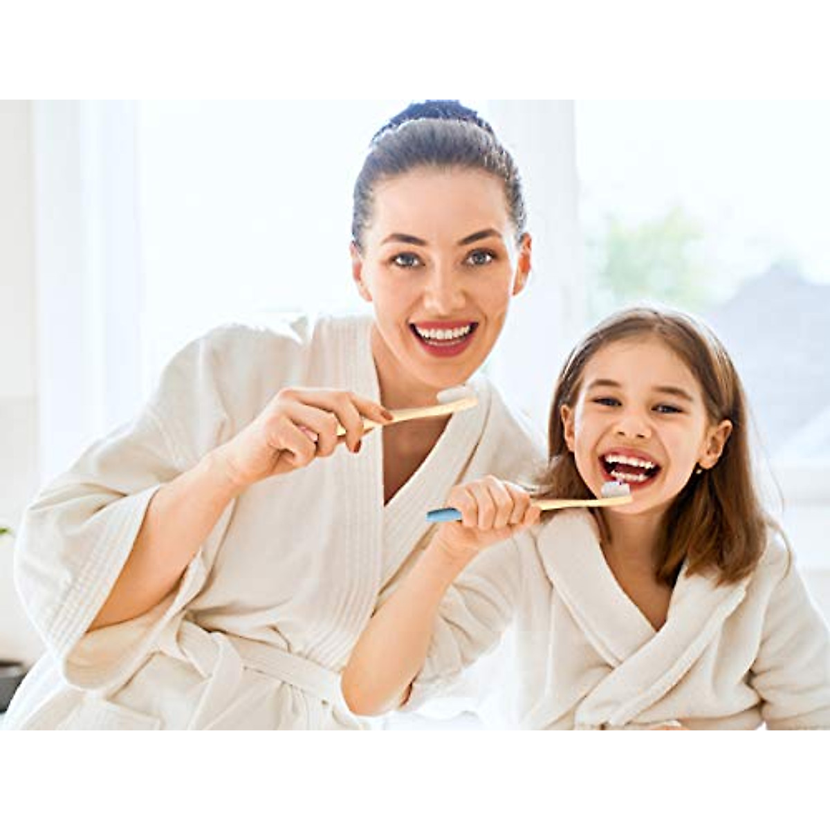 Bamboo Toothbrushes Pack of 4 | eco-Friendly & Biodegradable | Non-Plastic BPA Free Soft Natural Bristles For Gingivitis And Sensitive teeth | Recyclable Eco Toothbrush Men & Women | By laboos