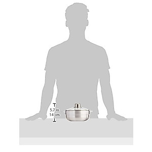 Uniware Aluminum Heavy Gauge Caldero With Glass Lid, Silver, 2 quart