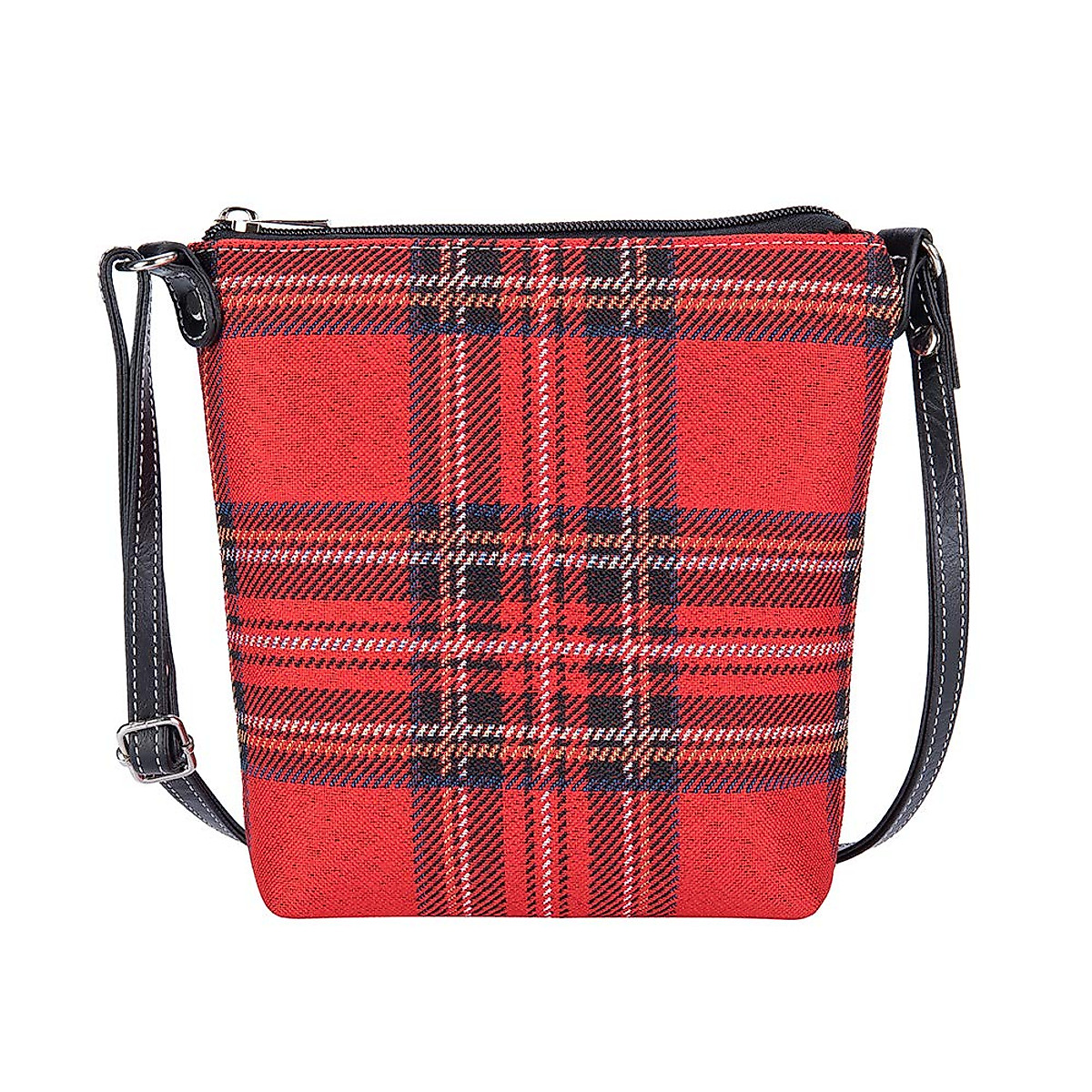 Signare Tapestry Small Crossbody Bag Sling Bag for Women with Royal Stewart Tartan Plaid Design (SLING-RSTT)