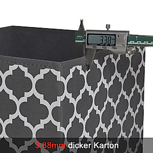 homyfort Foldable Storage Cube Bins 11x11 inches, Fabric Storage Bin Baskets Box Organizer with Labels and Dual Plastic Handles for Shelf Closet, Nursery, Set of 8 Grey