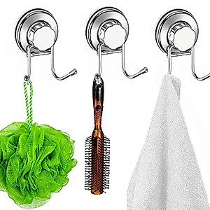 ARCCI Suction Cup Shower Caddy 3 Pack, Stainless Steel Bathroom Storage Shower Organizer Shelves, Suction Bar Soap Dish Holder & Bath Hook, Shower Shelf Basket for Inside Shower, Bathroom Organization