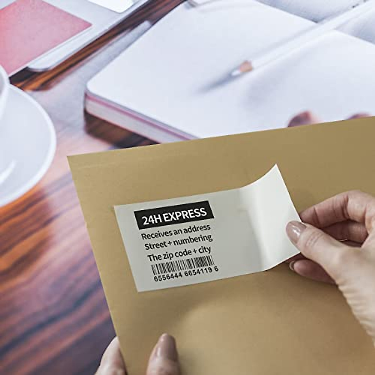 DK2205 SAILNER Compatible Label Replacement for Brother DK-2205 (2.4" X 100 Ft.) Continuous Paper Tape, Use with Brother QL Label Printers - 8 Rolls + 8 Frames 2-3/7" x 100' DK-2205