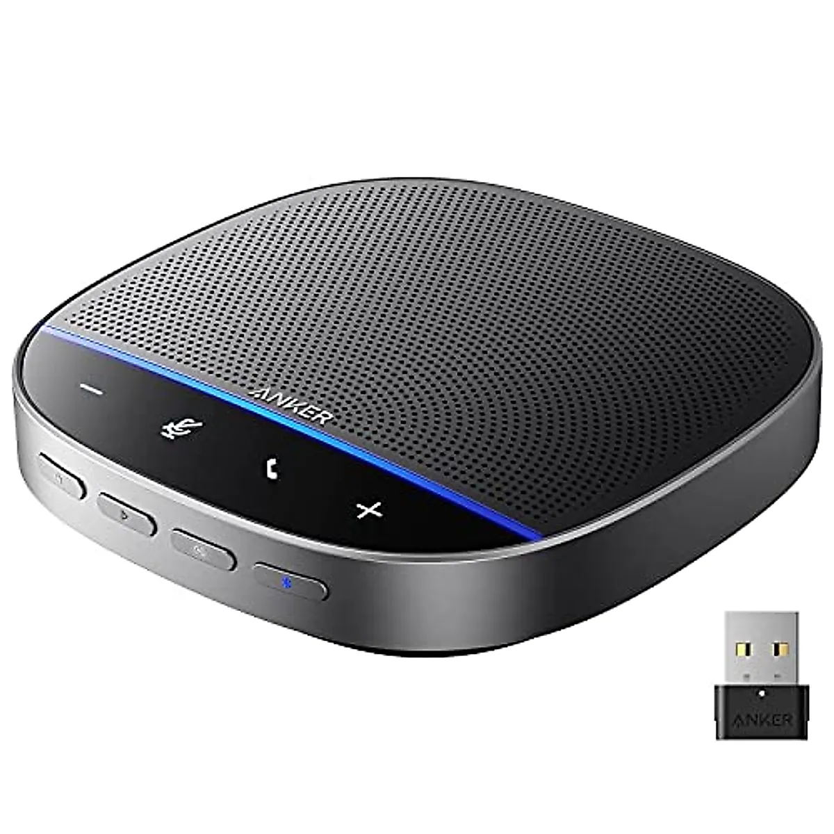 Anker PowerConf S500 Speakerphone with Zoom Rooms and Google Meet Certifications, USB-C Speaker, Bluetooth Speakerphone for Conference Room, Conference Microphone with Premium Voice Pickup