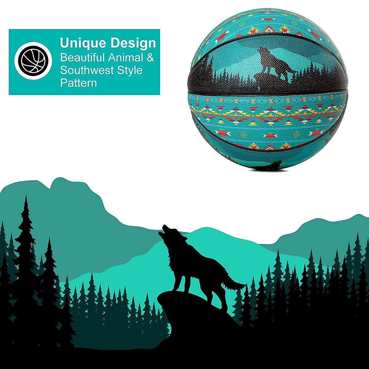 Nu Trendz Indoor-Outdoor Basketball 29.5", Composite Leather Basketball Size 7 Adult, Training Ball Team Basketball for Men and Women