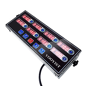 YOOYIST Commercial 8 Channel Kitchen Timer Digital Restaurant Timers Professional Loud Alarm Cooking Reminder for Food Truck Fryer Bakery Pizza Coffee Heavy Duty