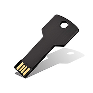 KOOTION 64GB USB Flash Drive, Metal Key Shaped 2.0 USB Memory Stick Pen Drive Black