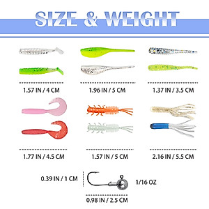 130pcs Crappie Lures kit, Crappie Bait Set with Jig Heads Hooks Soft Plastic Fishing Lures for Crappie Swim baits for Fishing Crappie Bass Walleye Trout Minnows Lures