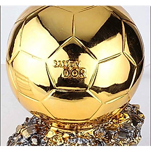 Oggo World Footballer Golden Ball Award Soccer Trophies Model Art Trophies for Collections, Souvenir, Fans, Home Decoration, Gift, Desk Decorations