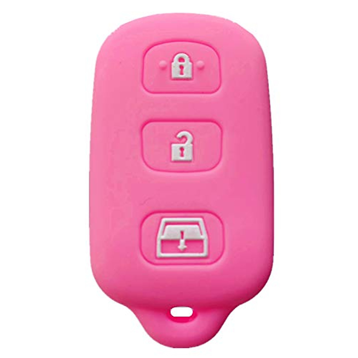 Rpkey Silicone Keyless Entry Remote Control Key Fob Cover Case protector Replacement Fit For 1999-2009 Toyota 4Runner 2001-2008 Toyota Sequoia HYQ12BBX HYQ12BAN HYQ1512Y(Pink)
