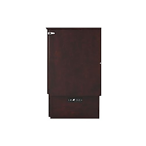 AFI, Chelsea Mid-Century Modern Queen Solid Wood Murphy Bed Chest with Mattress in Espresso