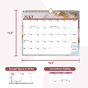 Meuzvin Desk Calendar 2024 Wall Calendars Monthly planner Desktop Calendar, Large Desk Planneing 2024 Calendar Desk Office Supplies