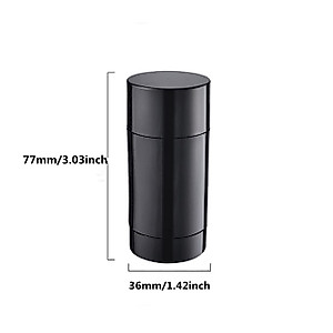 Healthcom 10 Pack 30ml Empty Round Deodorant Containers 1 Oz Twist Up Filling Stick Deodorant Container Plastic Deodorant Bottles Refillable Lip Balm Tube for Lipstick Crayon Chapstick DIY Make Own