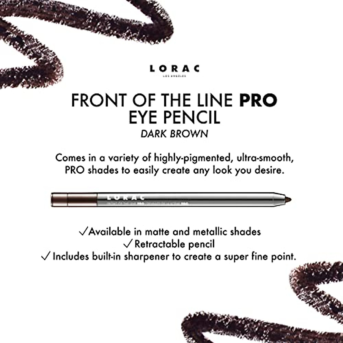 LORAC Front of the Line Pro Eye Pencil, Dark Green, 0.012 Ounce (Pack of 1)