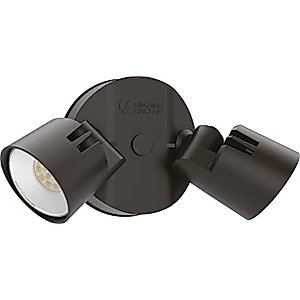 Lithonia Lighting HGX LED 2RH 40K 120 DDB M2 HomeGuard Security Flood Lights 2750 Lumens, 2-Light, No Sensor, Dark Bronze