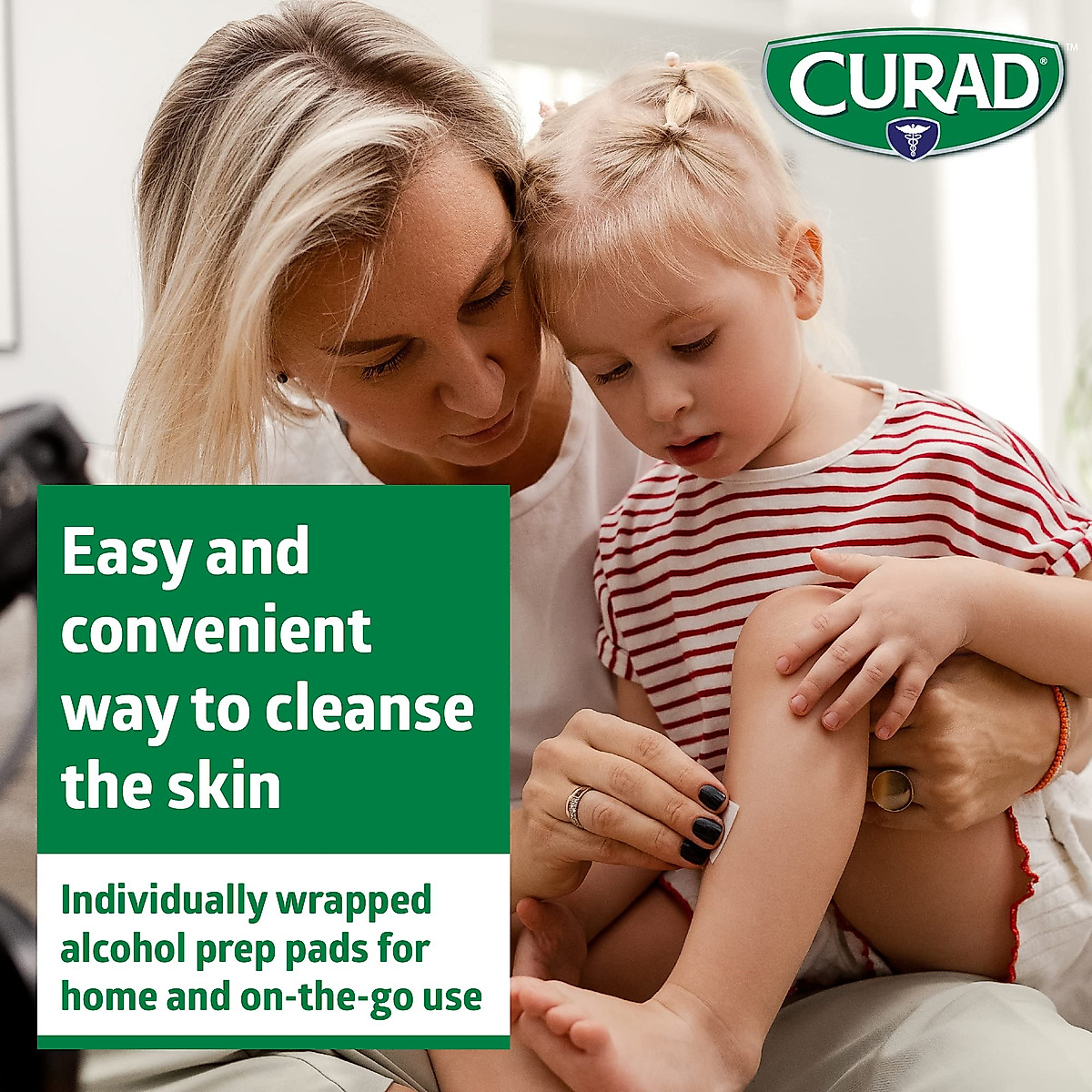 CURAD Alcohol Prep Pads (Pack of 4 Boxes) | 400 Pieces of Medium Isopropyl Alcohol Wipes Individually Wrapped | First Aid Alcohol Swabs for Cuts & Scrapes | Medical Alcohol Pads for General Cleansing