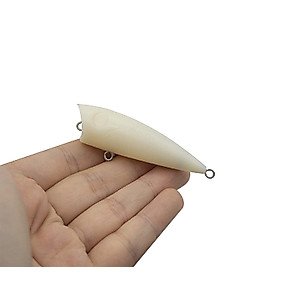 10PCS Unpainted Lure Blanks 5.47g 6.3cm with 6mm Free Fishing Eye Crankbait Baits Simulation Blank Body Clear Hard Baits Trout Salmon Minnow Lure Popper Lures Topwater Freshwater 8123