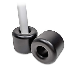 Mudai Aluminum Toothbrush Holder Stand, Pack of 2 (Matte Black)