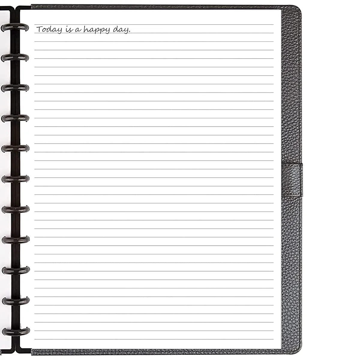 A4 TUL Discbound Lined Refill Paper, 11 Disc Hole Punched Ruled Filler Paper, 100Sheets / 200Pages Loose-Leaf Paper, 100gsm White Paper, 8.5'' x 11''