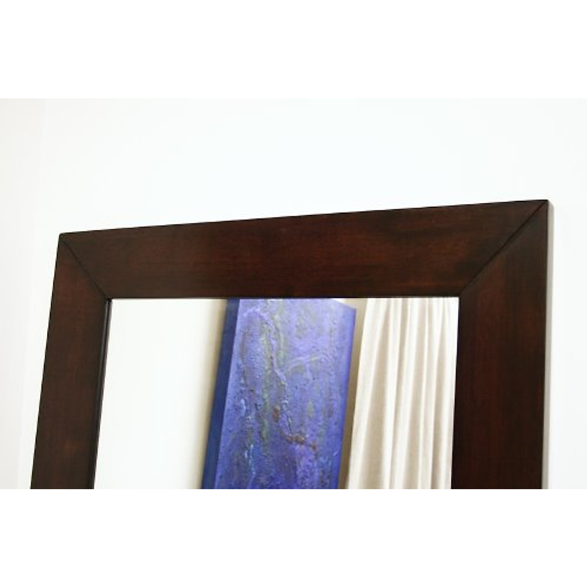 Baxton Studio Doniea Dark Brown Wood Frame Modern Mirror, Rectangle