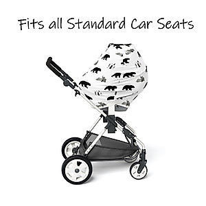 Stretchy Multi Use Cover Car Seat Canopy Woodland Bears Nursing Cover Shopping Cart Baby Cover