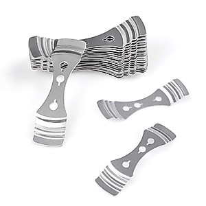 DINGPAI 20pcs Metal Candle Wick Centering Devices, Silver Stainless Steel Candle Wick Holder for Candle Making