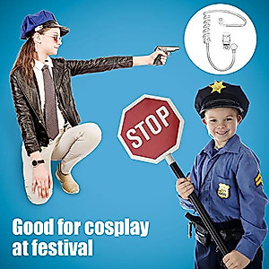 8 Pieces Ear Piece Toys Security Headset Earpiece Agent Earpiece Costume Prop Earpiece Headphones, Snap Replacement Acoustic Tube for 2-Way Radio Audio Headsets