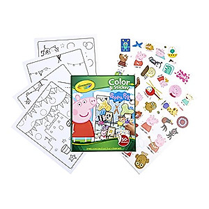 Crayola Peppa Pig Coloring Pages and Stickers, Gift for Kids, Ages 3, 4, 5, 6