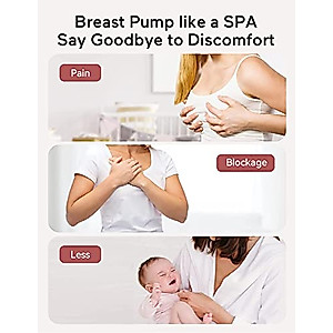 Momcozy S9 Double Wearable Breast Pump, Hands-Free Breast Pump, Portable Electric Breast Pump with 2 Mode & 5 Levels, Painless Breastfeeding Breastpump Can Be Worn in-Bra, 24mm Grey