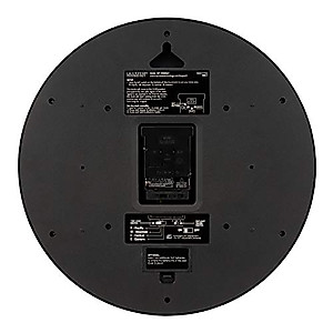 La Crosse Technology WT-3143A-INT 14-Inch Atomic Wall Clock, Black