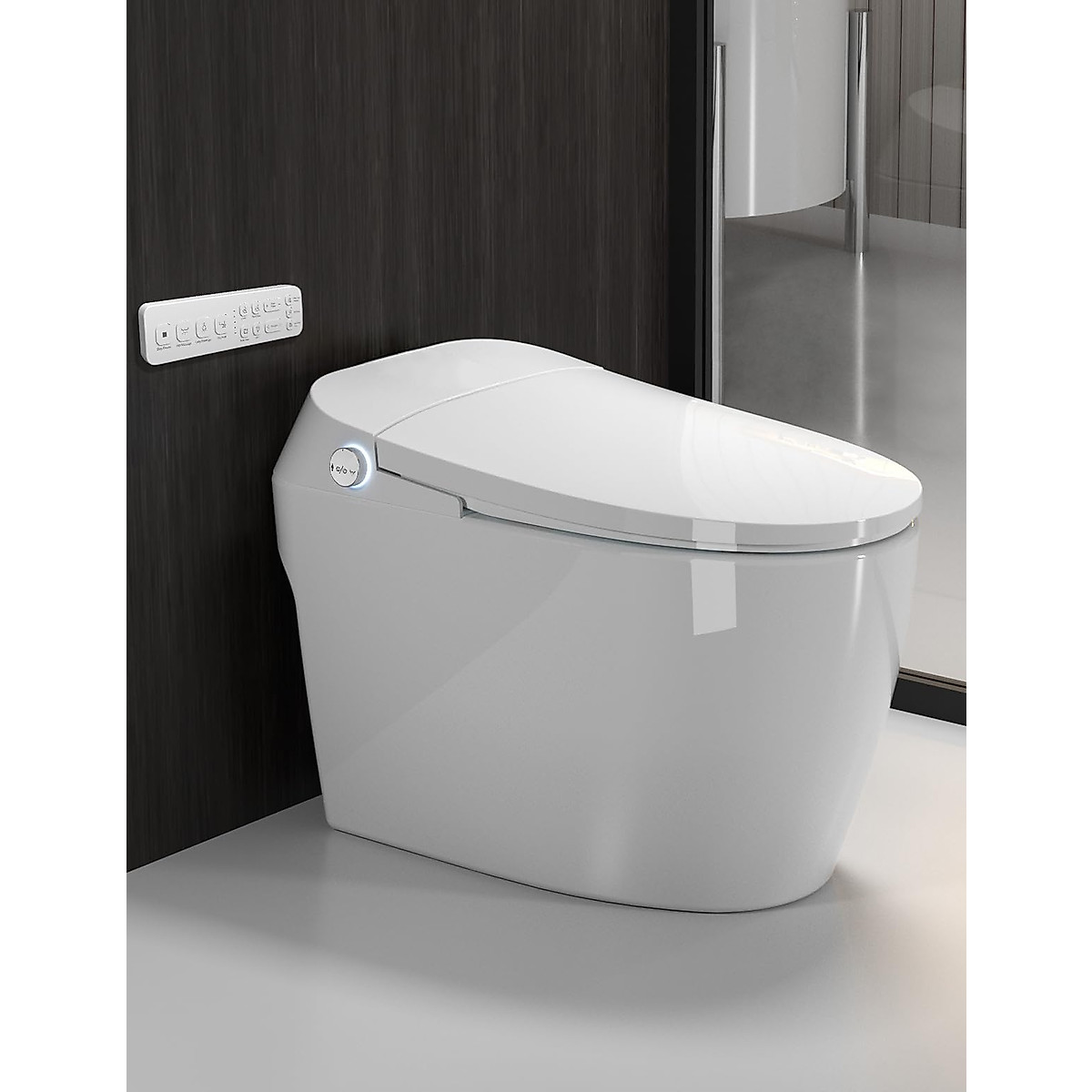ZMJH 901 Smart Toilet with Bidet Built in, One Piece Elongated Toilet, Dryer and Warm Water, Heated Seat, Auto Flush, Soft Close Seat, Remote Control