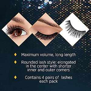 Ardell False Eyelashes 4 Pack Double Up 205, x 2 packs (4 pairs per pack)