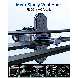 vanva 【 Military-Grade Universal Air Vent Car Mount, 【 Big Phones & Thick Case Friendly 】 Cell Phone Holder for Car Hands Free Clamp Cradle Vehicle Compatible with All Apple iPhone