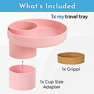 Travel Tray for Cup Holder (Light Pink) - USA Made
